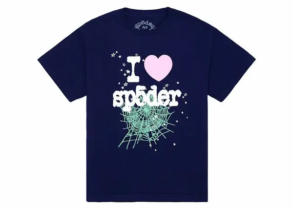 SP5DER Souvenir Tee Shirt - Navy Blue