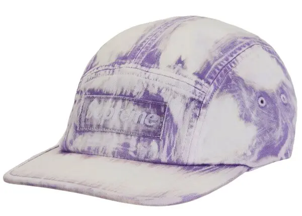 Supreme Bleached Chino Camp Cap - Purple