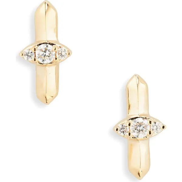 DANA REBECCA DESIGNS Reese Brooklyn Diamond Stud Earrings - Yellow Gold/diamond