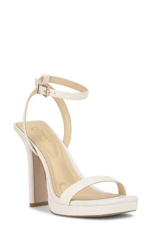 Jessica Simpson Ankle Strap Platform Sandals - Natural 13