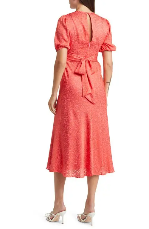 Ted Baker London Mayyia Ruffle Tie Back Puff Sleeve A-Line Dress In Fuchsia  - 60% Off | Editorialist