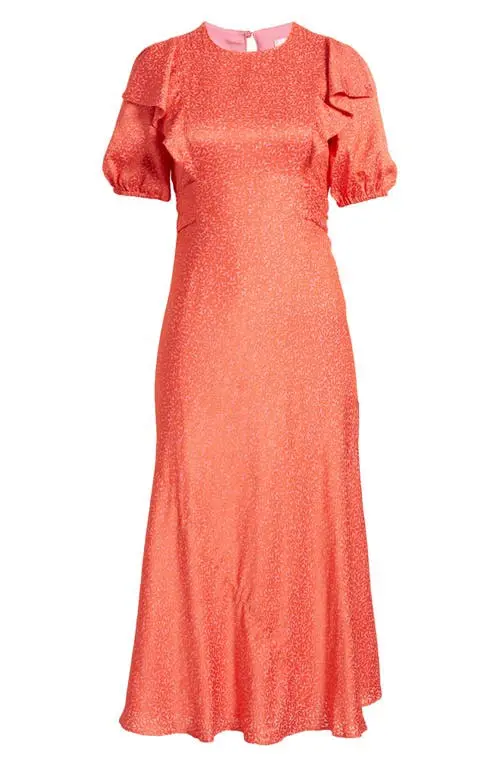Ted Baker London Mayyia Ruffle Tie Back Puff Sleeve A-Line Dress In Fuchsia  - 60% Off | Editorialist