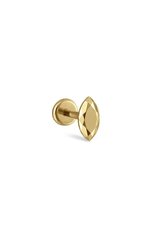MARIA TASH Faceted Marquise Single Stud Earring - Yellow Gold