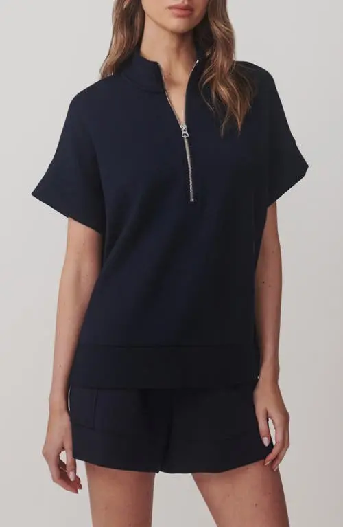 Varley Ritchie Short Sleeve Half Zip - Navy