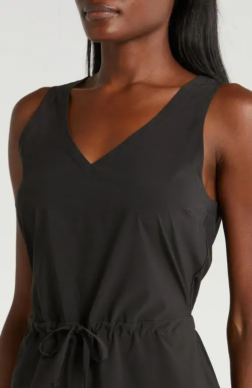 FREE FLY Breeze Drawstring Waist Dress - Black