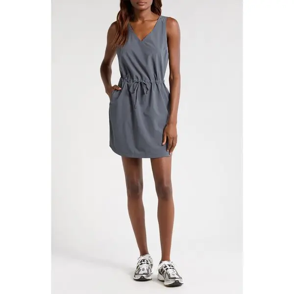 FREE FLY Breeze Drawstring Waist Dress - Storm Cloud