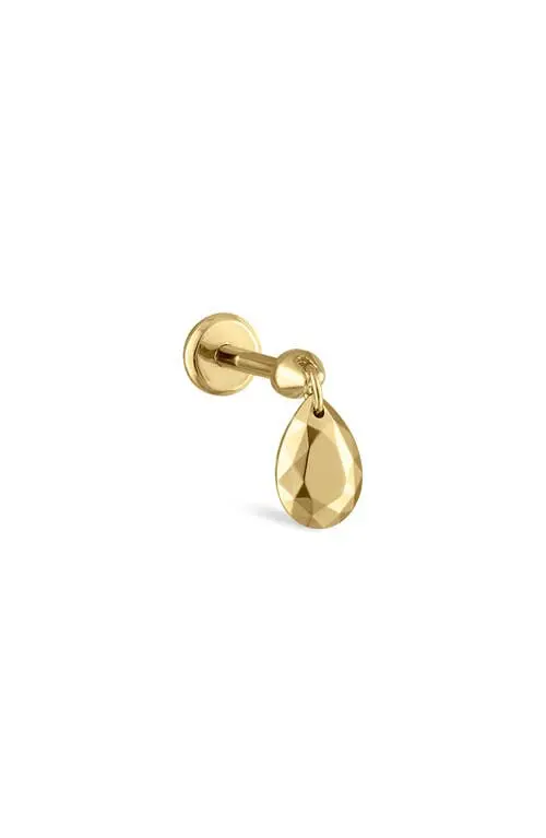 MARIA TASH Faceted Pear Single Stud Earring - Yellow Gold