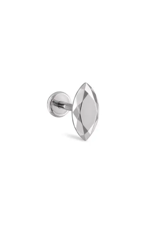 MARIA TASH Faceted Marquise Single Stud Earring - White Gold