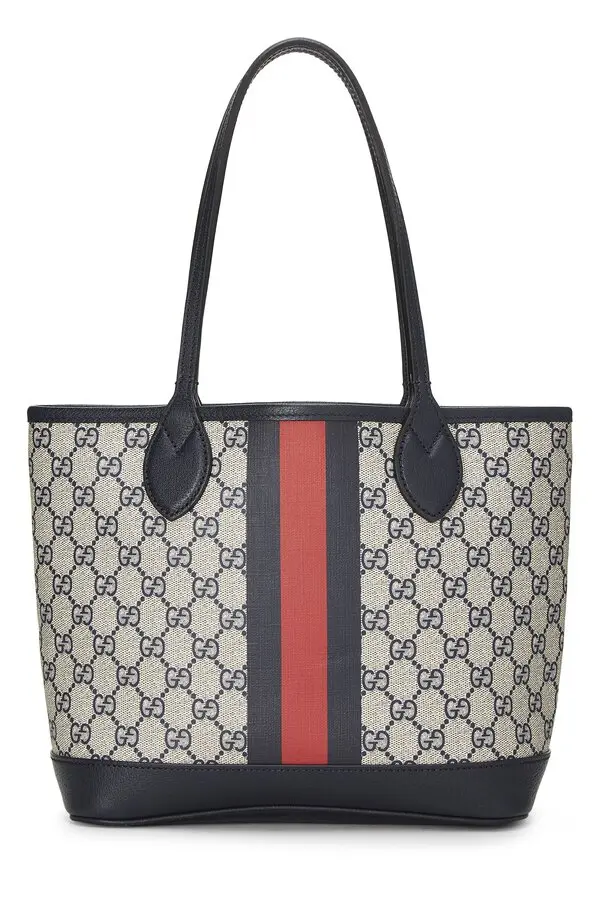Gucci Gg Supreme Canvas Ophidia Tote - Blue
