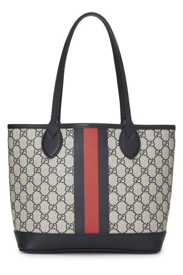 Gucci Gg Supreme Canvas Ophidia Tote - Blue