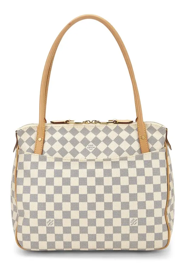 LOUIS VUITTON Damier Azur Figheri Tote - White