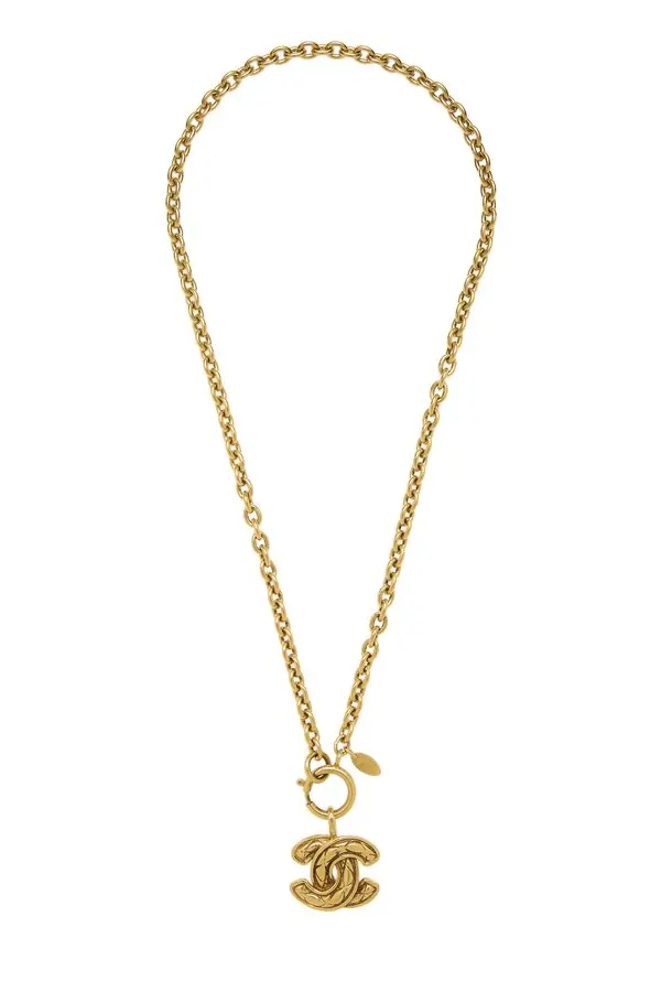 Chanel Quilted 'cc' Chain Necklace - Gold