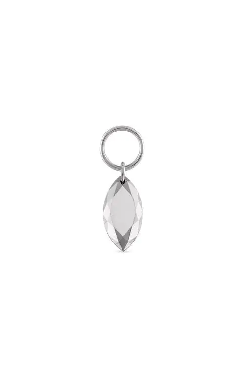 MARIA TASH Faceted Marquise Charm Pendant - White Gold