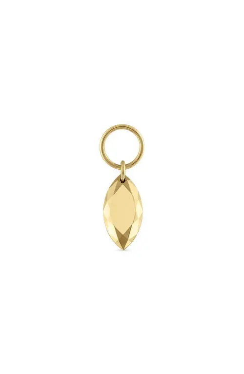MARIA TASH Faceted Marquise Charm Pendant - Yellow Gold