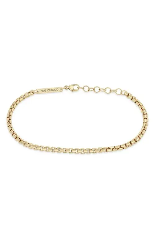 Zoe Chicco 14k Gold Box Chain Bracelet - Yellow Gold