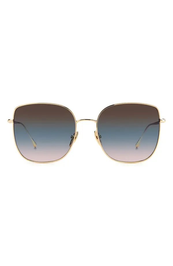 Isabel Marant 58mm Gradient Square Sunglasses - Rose Gold/ Rose Gold