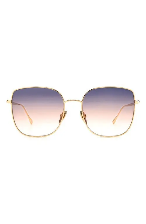 Isabel Marant 58mm Gradient Square Sunglasses - Rose Gold/grey Shaded Pink