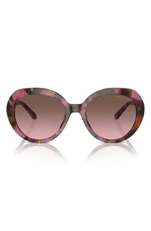 Michael Kors 56mm Round Sunglasses - Tortoise