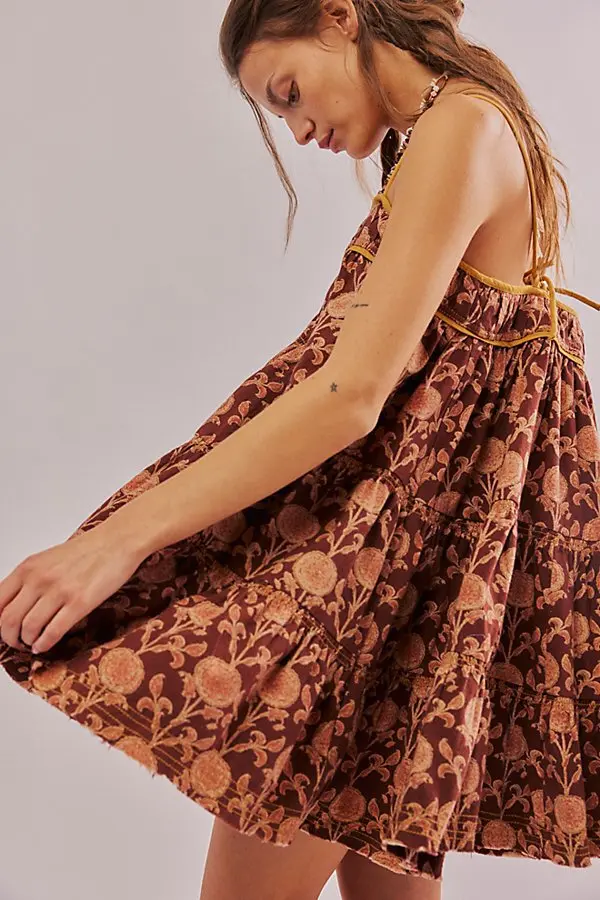 free people wilder days mini dress Free People Wilder Days Mini Dress in Green