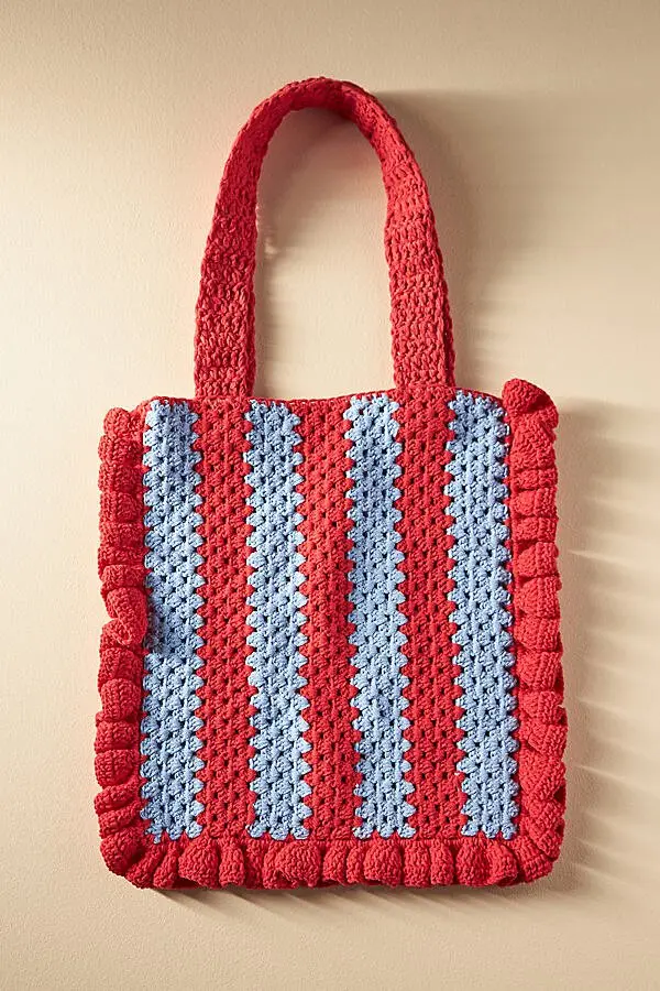 DAMSON MADDER Frill Crochet Bag
