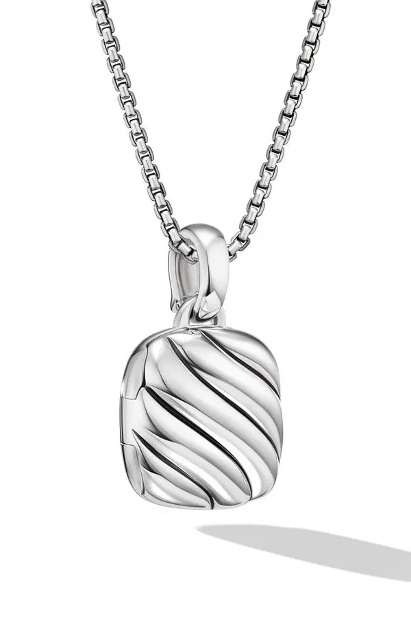 David Yurman Sculpted Cable Square Locket