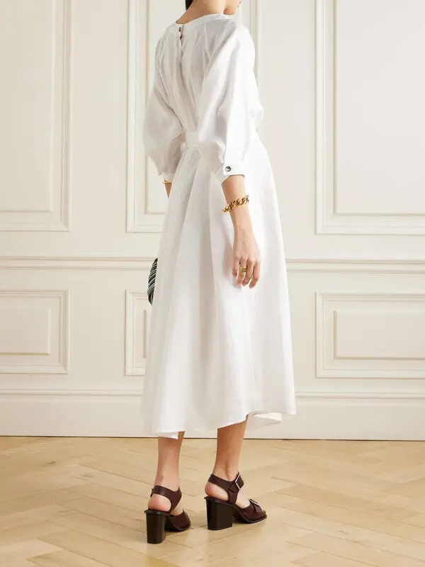 Loro Piana Belted Linen Dress
