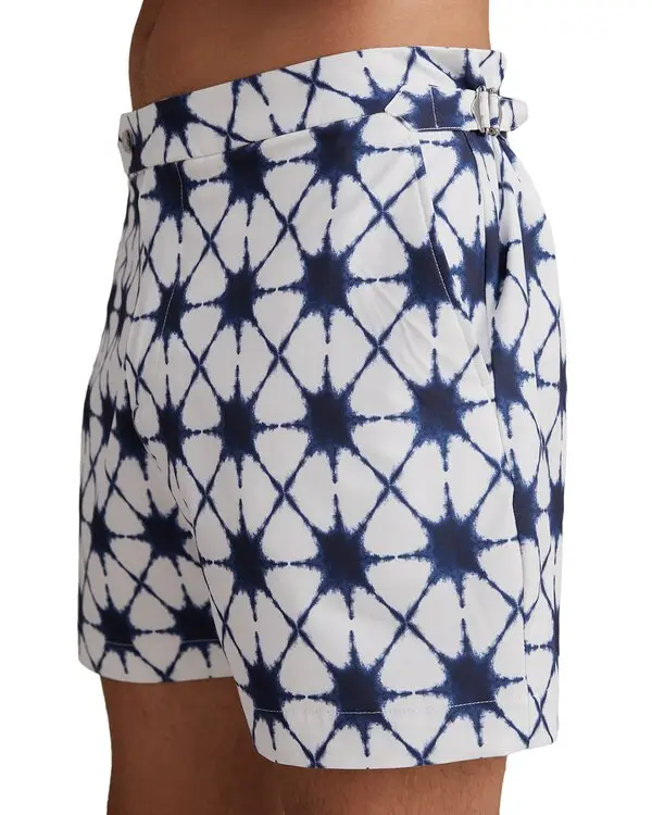 REISS California Printed Regular Fit Swim Trunks