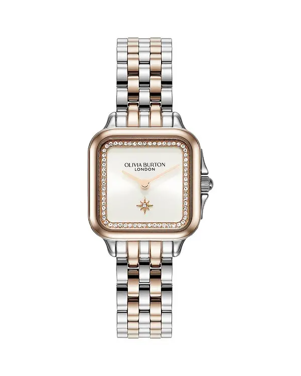 OLIVIA BURTON Grosvenor Watch 28mm X 28mm - White/two-tone