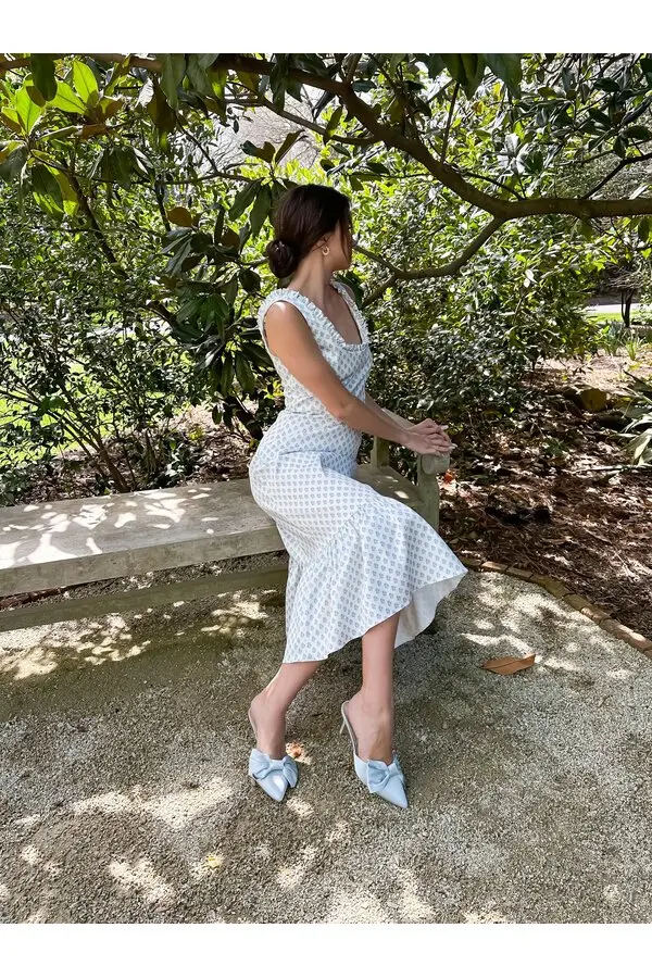 RVeux Auden Ruffled Midi Dress In Floral - 60% Off | Editorialist