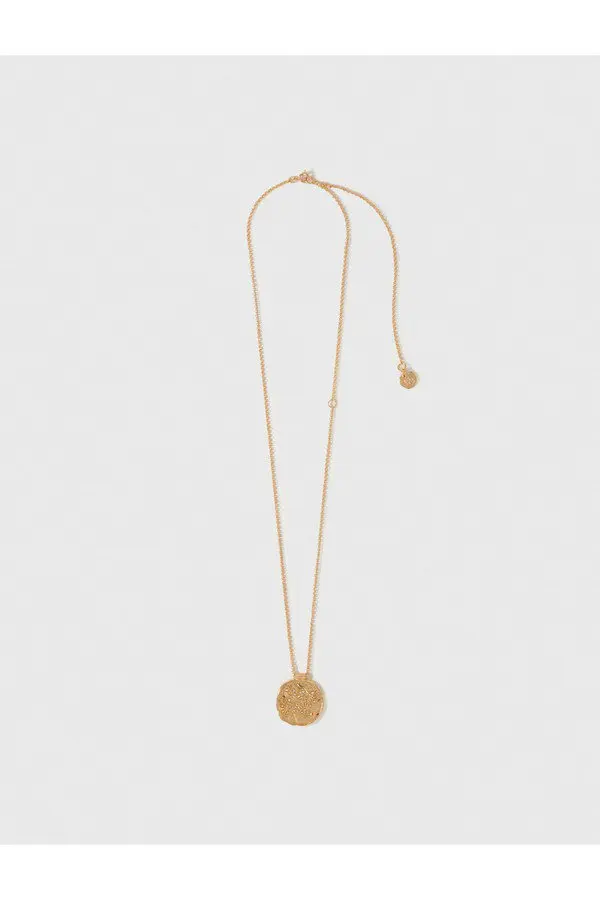 Maje Zodiac Medallion Necklace - Gold