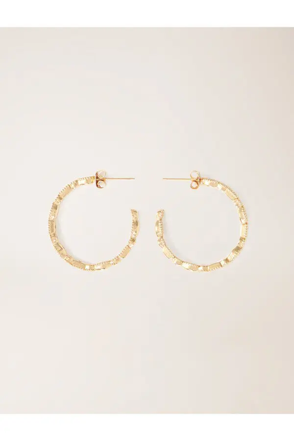 Maje Diamanté-embellished Hoop Earrings - Gold