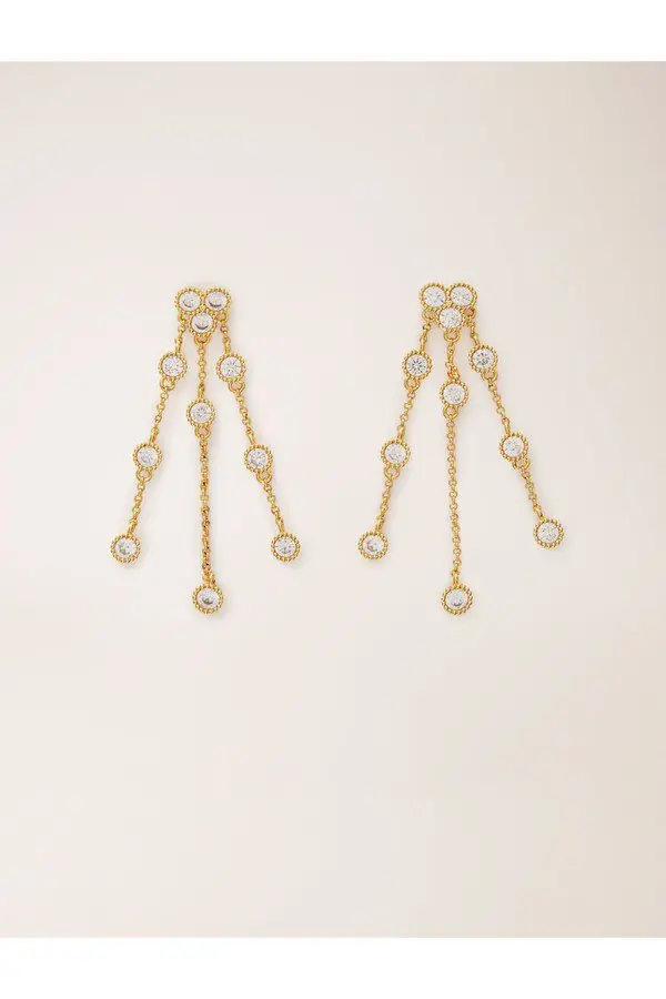 Maje Plated Recycled Brass Dangle Earrings - Gold
