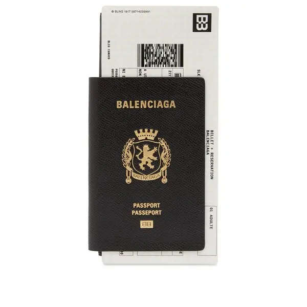 Balenciaga Passport Zip Wallet - Black