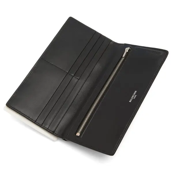 Balenciaga Passport Zip Wallet - Black