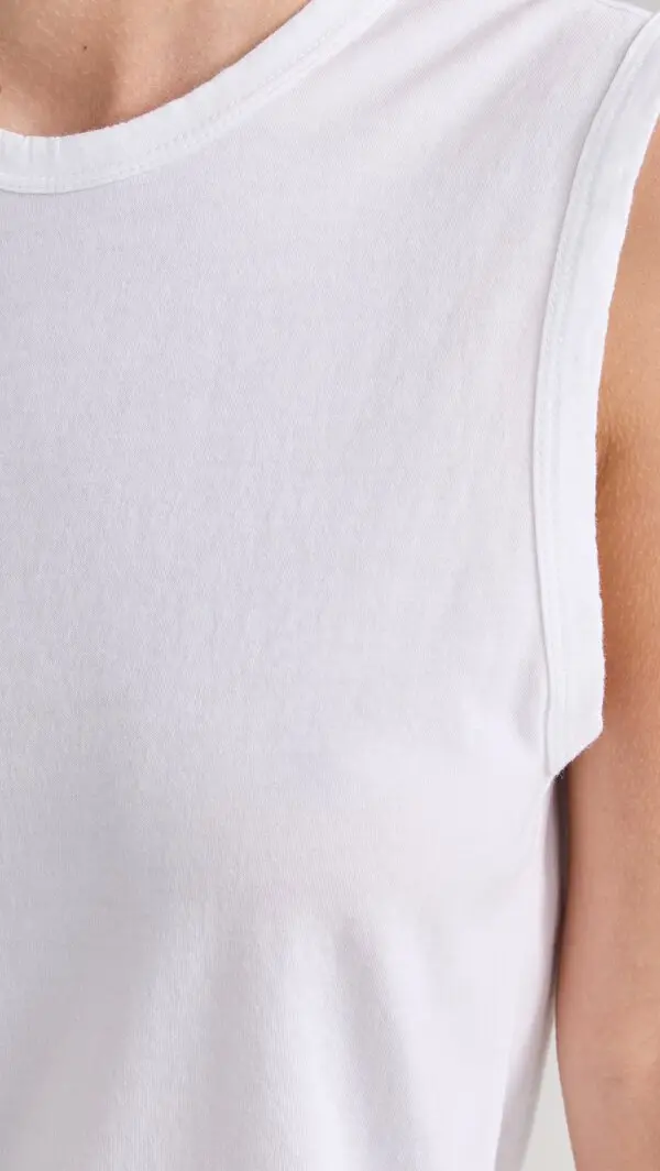 Another Tomorrow Sleeveless Tee - White