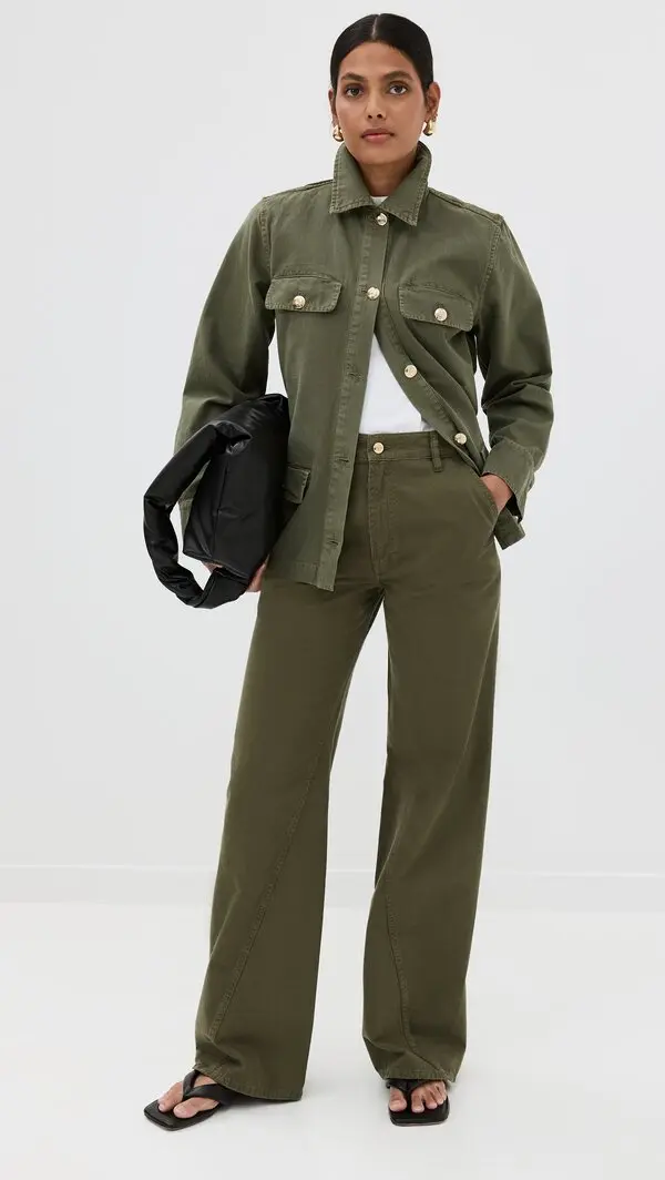 ANINE BING Corey Barn Jacket - Army Green