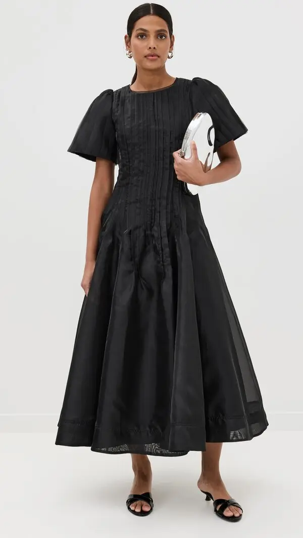 Aje Nova Pleated Midi Dress