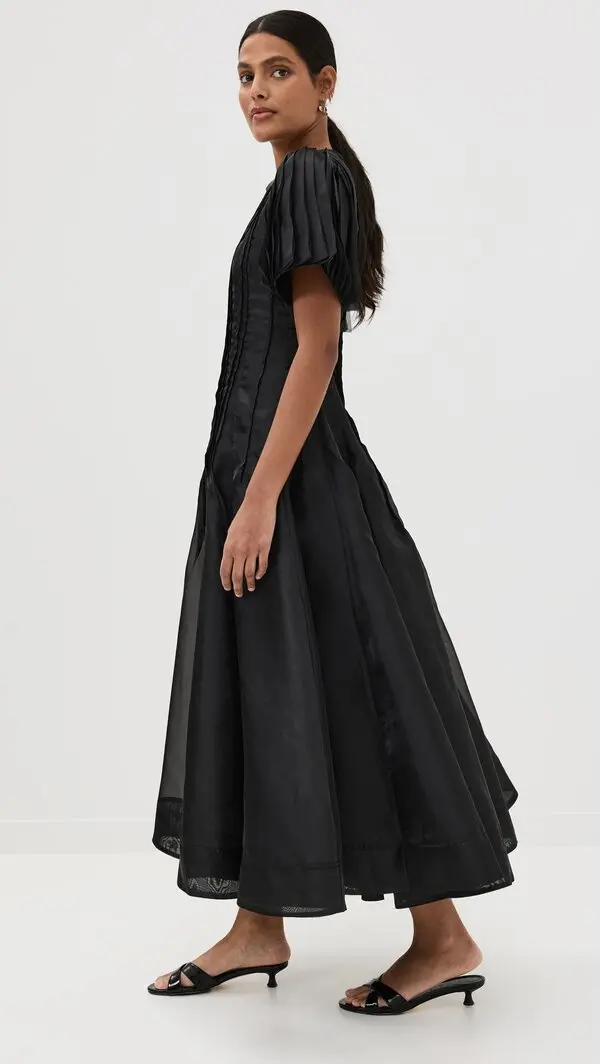 Aje Nova Pleated Midi Dress