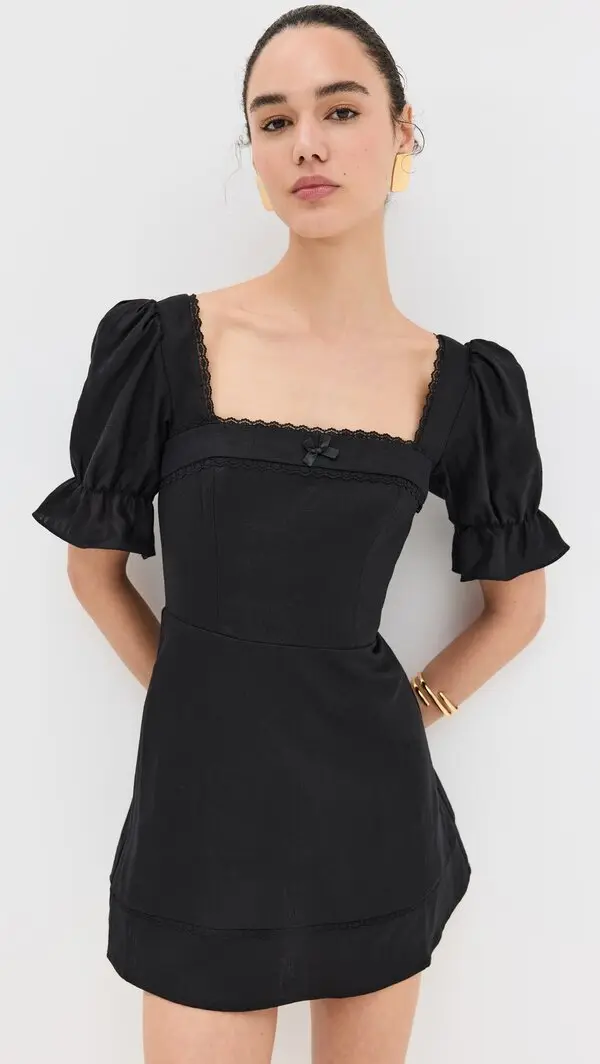 eviana linen dress Rodeo  Reformation