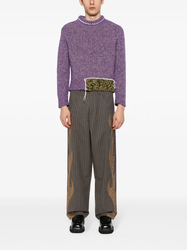 BLUEMARBLE Rhinestone-embellished Tapered Trousers