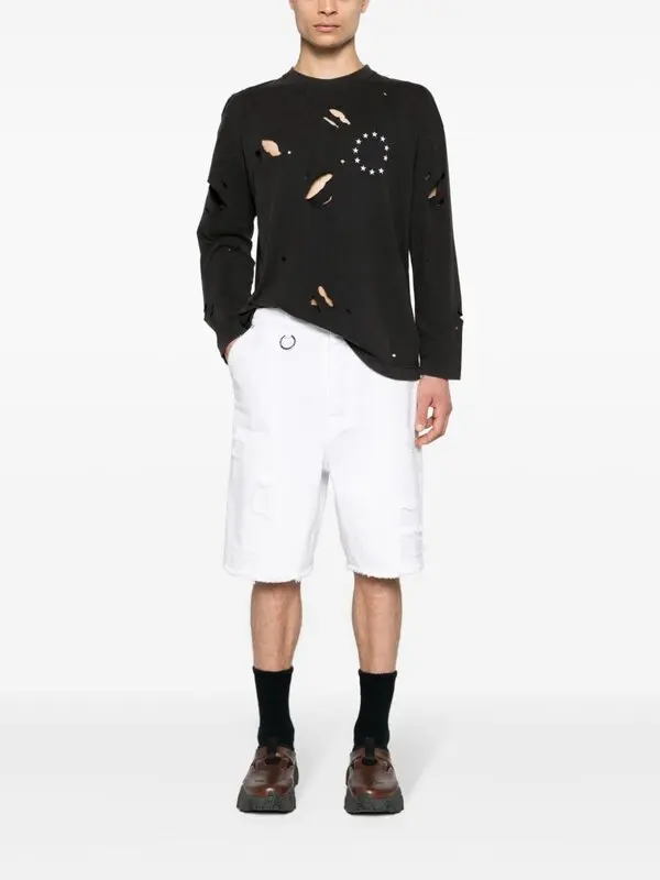 Études Studio Friche Distressed Denim Shorts