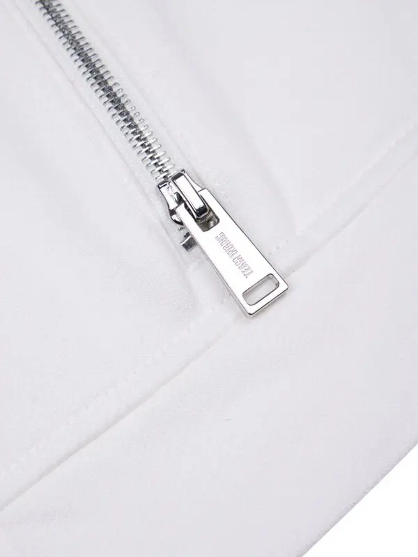 TEAM WANG DESIGN Logo-print Cropped Track Jacket - White