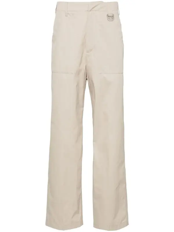 Fendi Logo-plaque Straight-leg Trousers