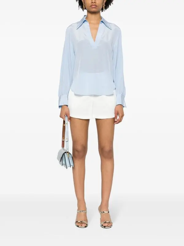 BLANCA VITA Benjamin Silk Blouse - Blue