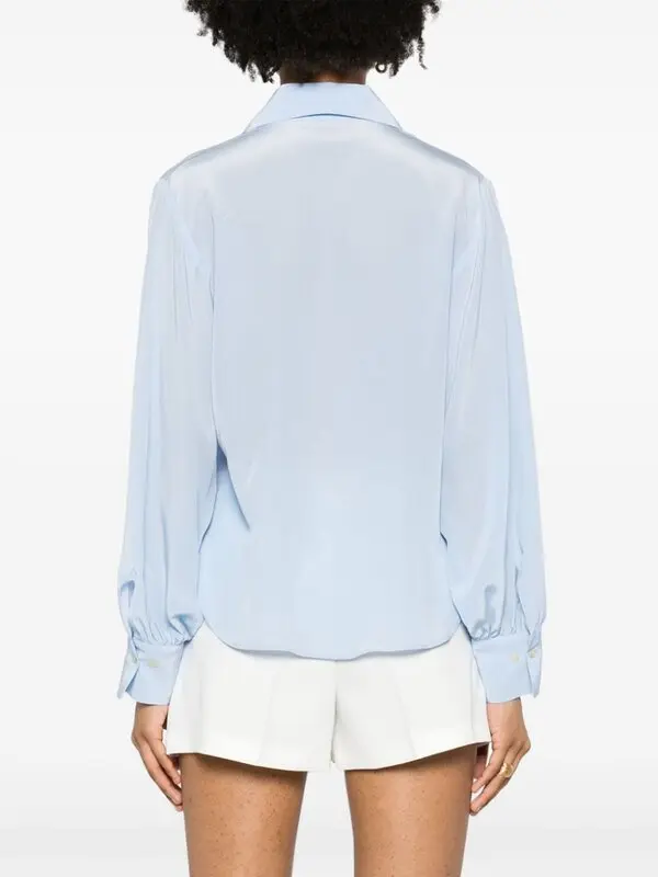 BLANCA VITA Benjamin Silk Blouse - Blue