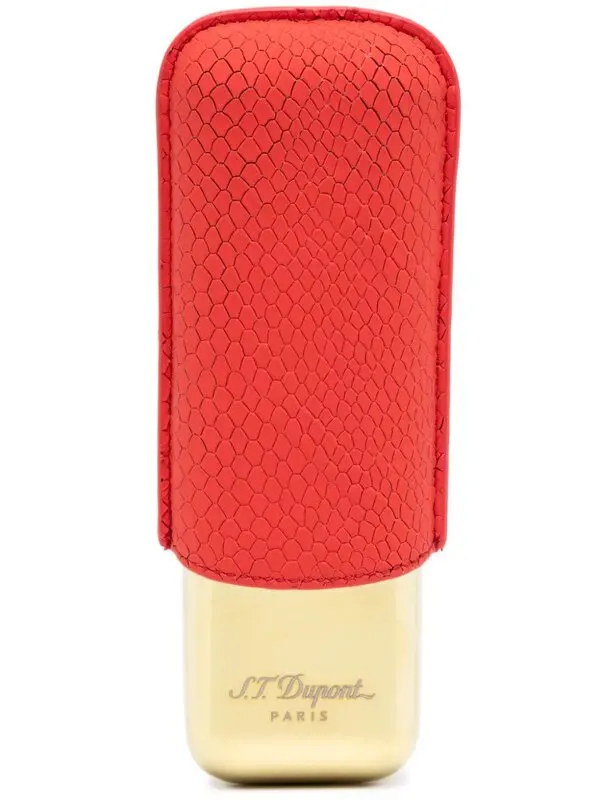 S.t. Dupont Snakeskin-effect Cigar Case - Red