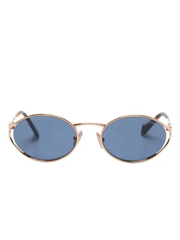 Miu Miu Oval-frame Sunglasses - Pink