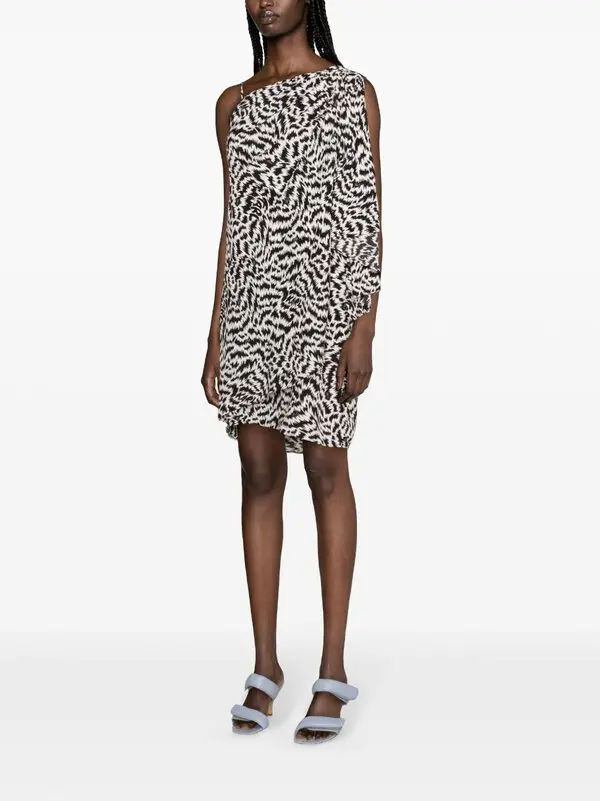Karl Lagerfeld Elektrika-print Draped Minidress