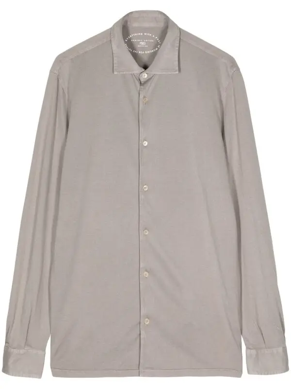 Fedeli Jason Giza Jersey Shirt - Grey