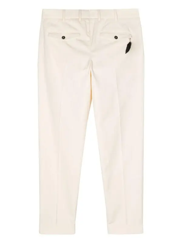 PT TORINO Pressed-crease Slim-cut Trousers - Neutrals